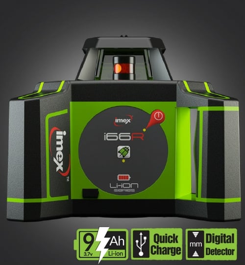 Imex i66R Rotating Laser Level – Red Beam - TradieCart