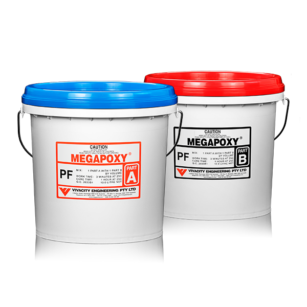 Megapoxy PF Grey 4 Litre Kit Epoxy Adhesive (3 Minutes) - Epoxy Adhesive