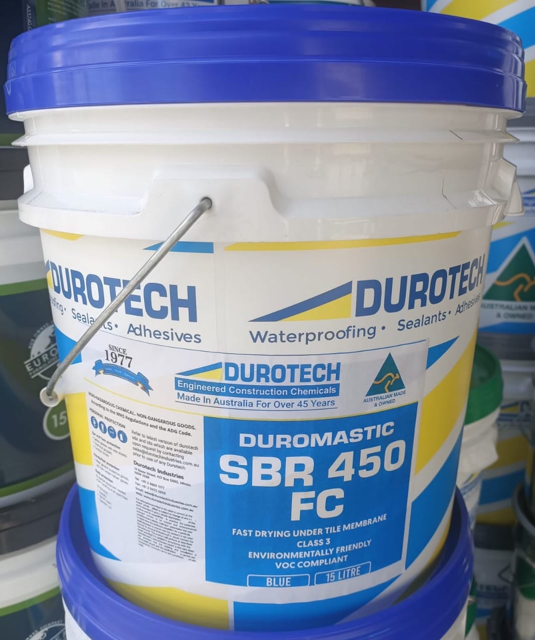 Durotech SBR 450 FC Blue 15 Litres Fast Cure Waterproofing Membrane ...