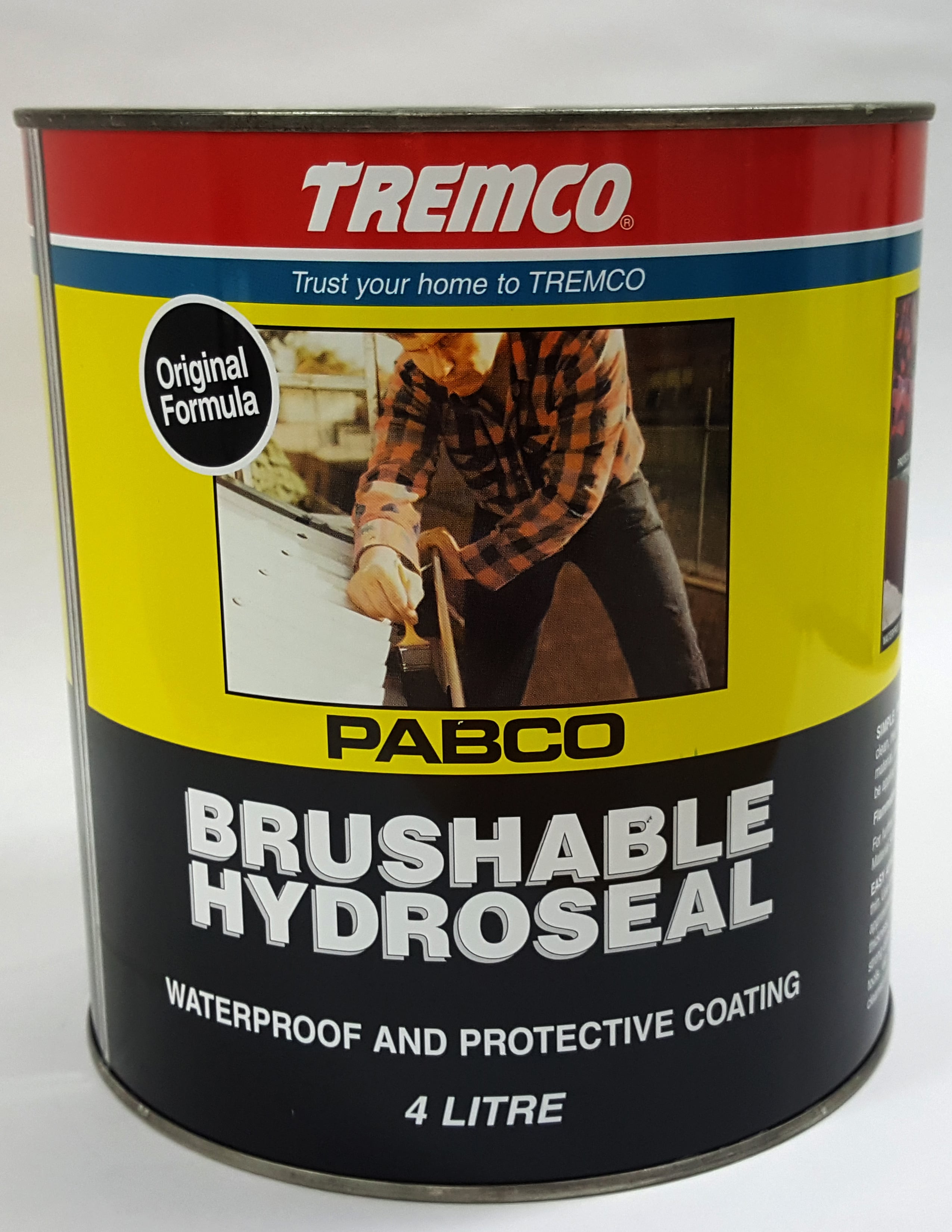 Tremco Brushable Hydroseal Black 4 Litres Bitumen Based Waterproofing ...