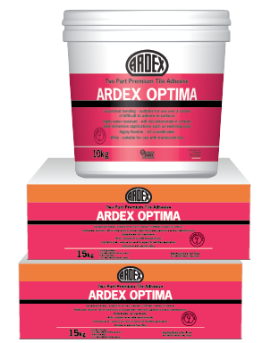 Ardex Optima 10kg Liquid & 6X 5kg Powder Kit Two Part Tile Adhesive ...