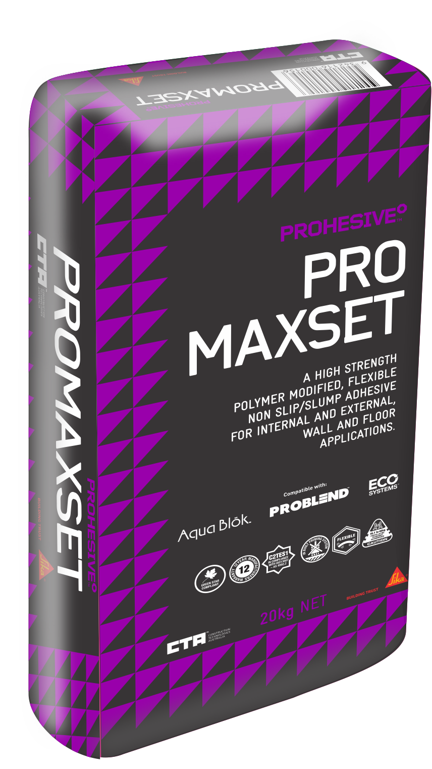 SIka Prohesive Promaxset Powder Grey 20kg Tile Adhesive - TradieCart
