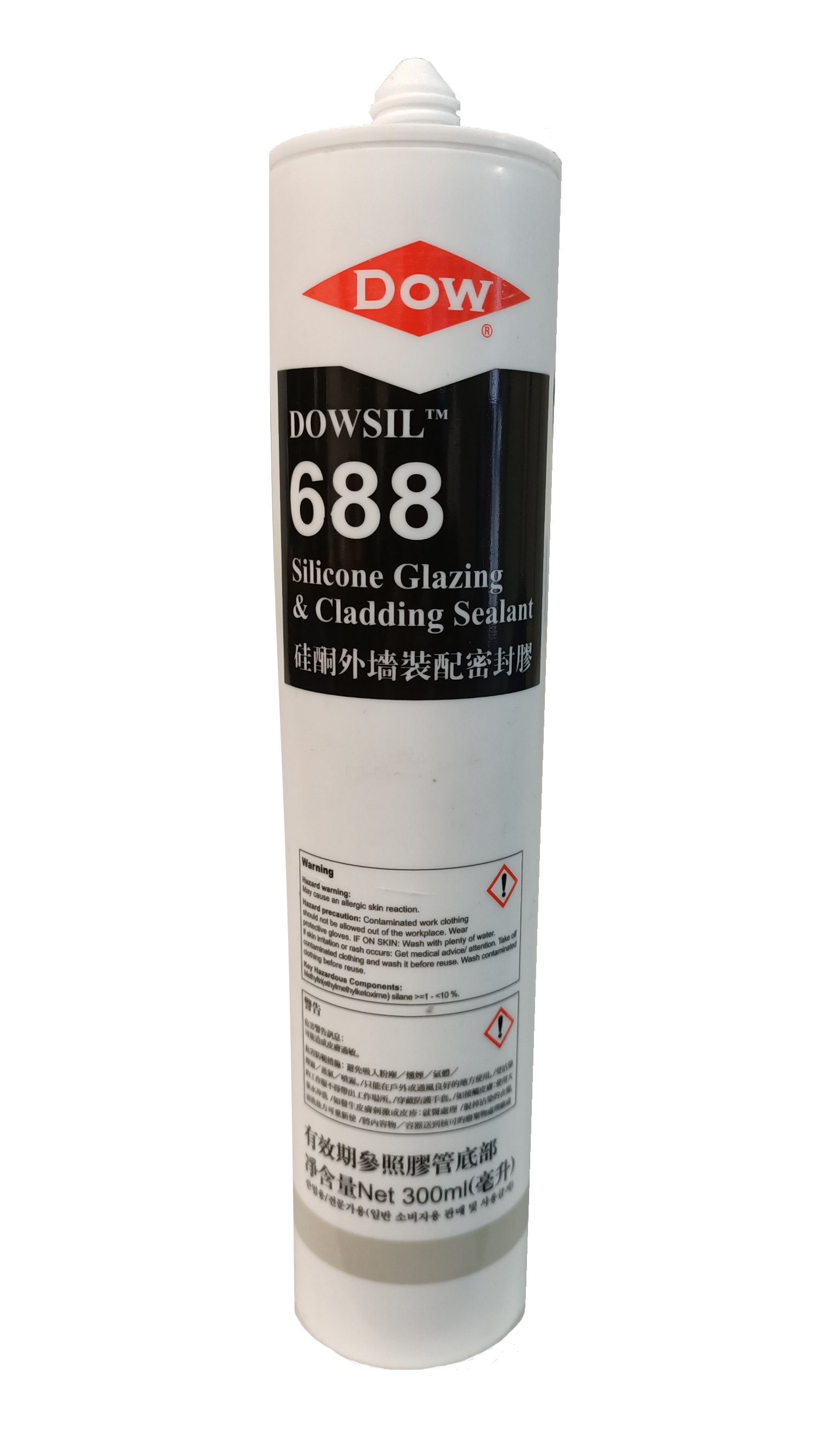 Dow Dowsil 688 Light Grey 300ml Cartridge Glazing Silicone - TradieCart