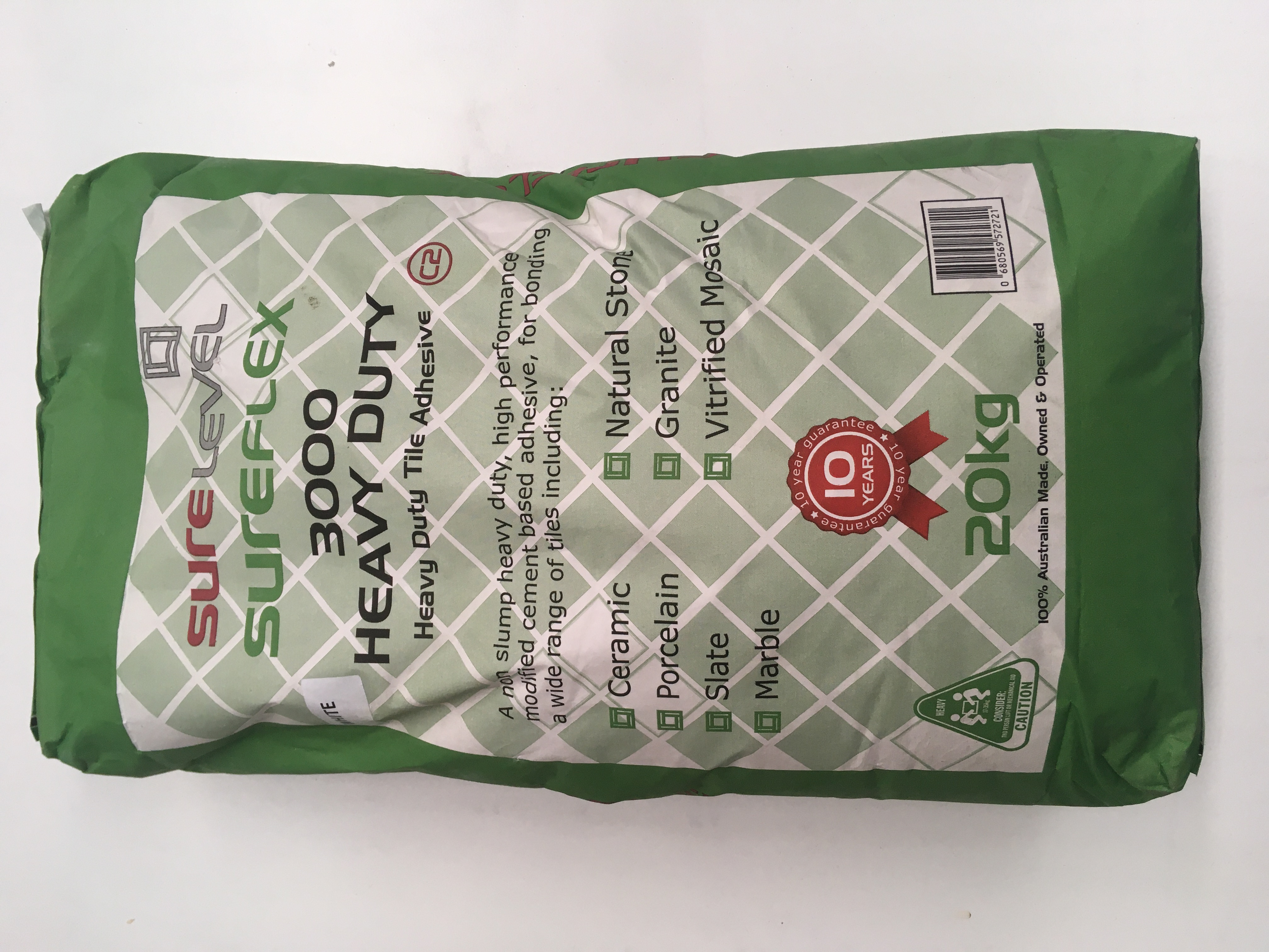 Sure Level 3000 HD White 20kg Heavy Duty Tile Adhesive - TradieCart