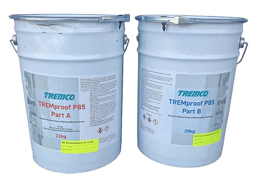Tremco TREMproof Spray P85 Grey 420kg kit Sprayable Polyurea ...