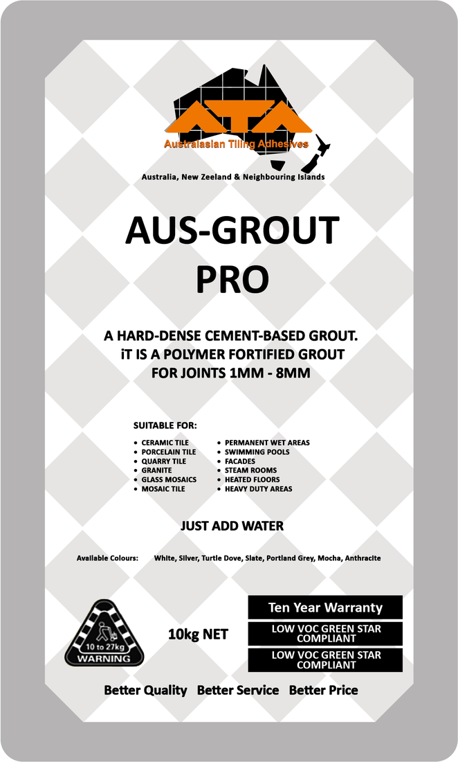 ATA Aus Grout Pro #307 Greystone 10kg Tile Grout - TradieCart