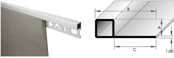 BAT Mosaic Corner Angle Gloss Black 10mm X 3m - TradieCart