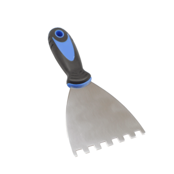 BAT Paint Scraper Notched 100mm 8mm Notch - TradieCart