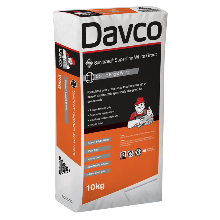 Davco Superfine White Grout 20kg - TradieCart
