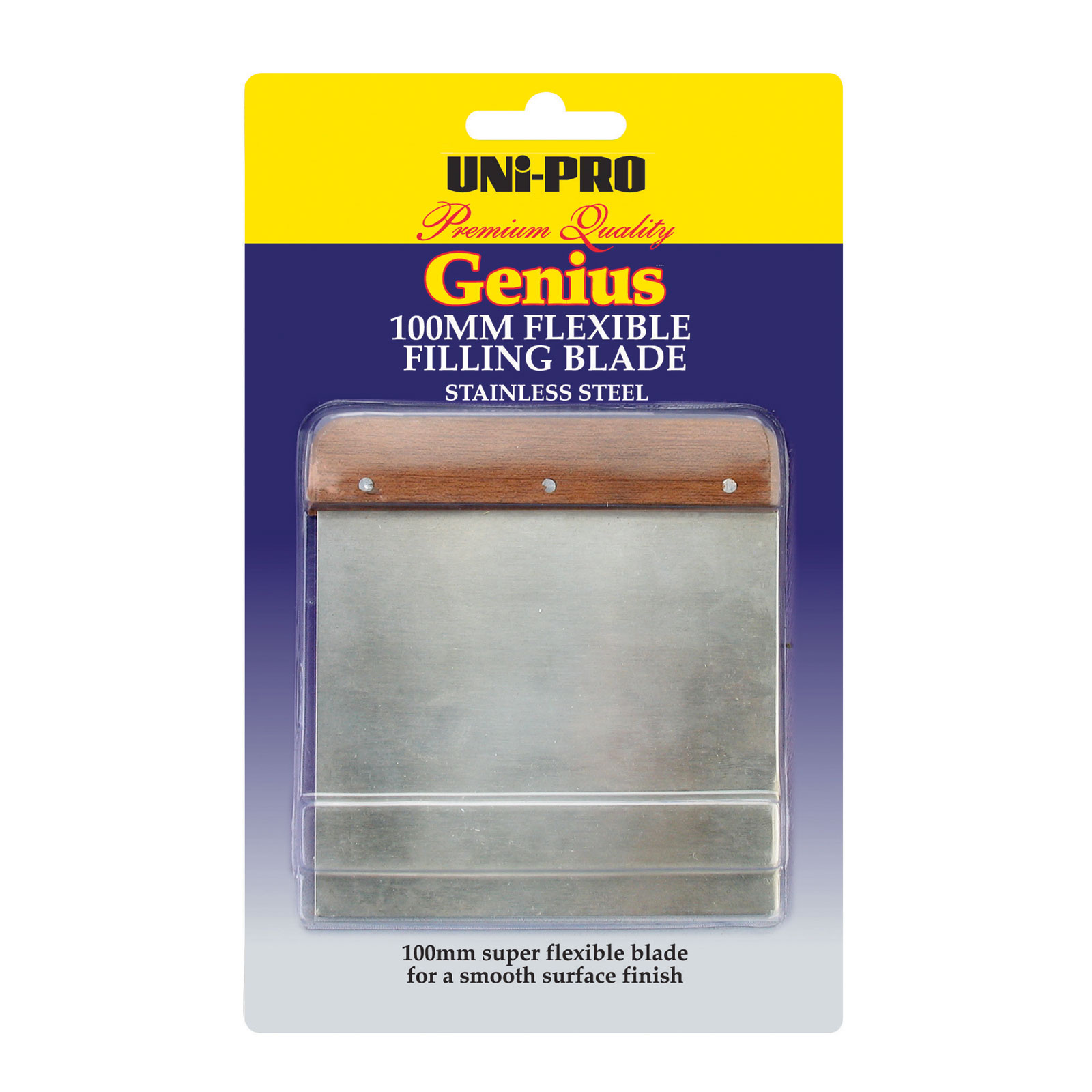 Uni Pro Genius Flexible Filling Blade Stainless Steel 100mm - TradieCart