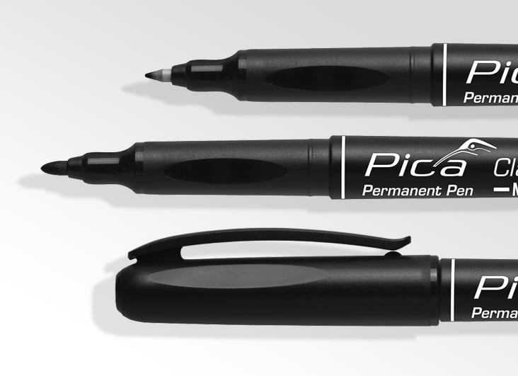 Pica Marker Classic Permanent Pen Fine Nib Black - TradieCart