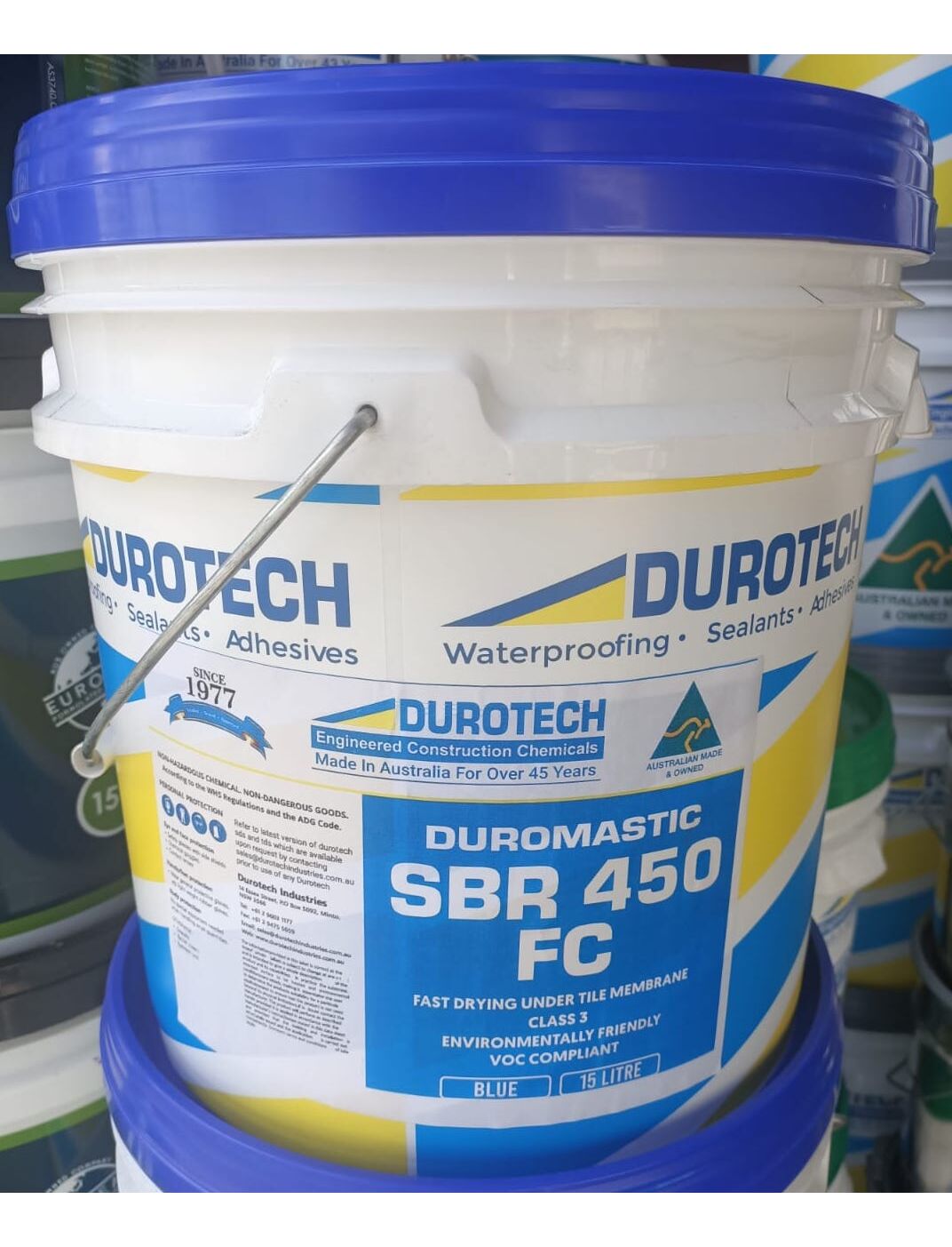 Durotech SBR 450 FC Blue 15 Litres Fast Cure Waterproofing Membrane ...