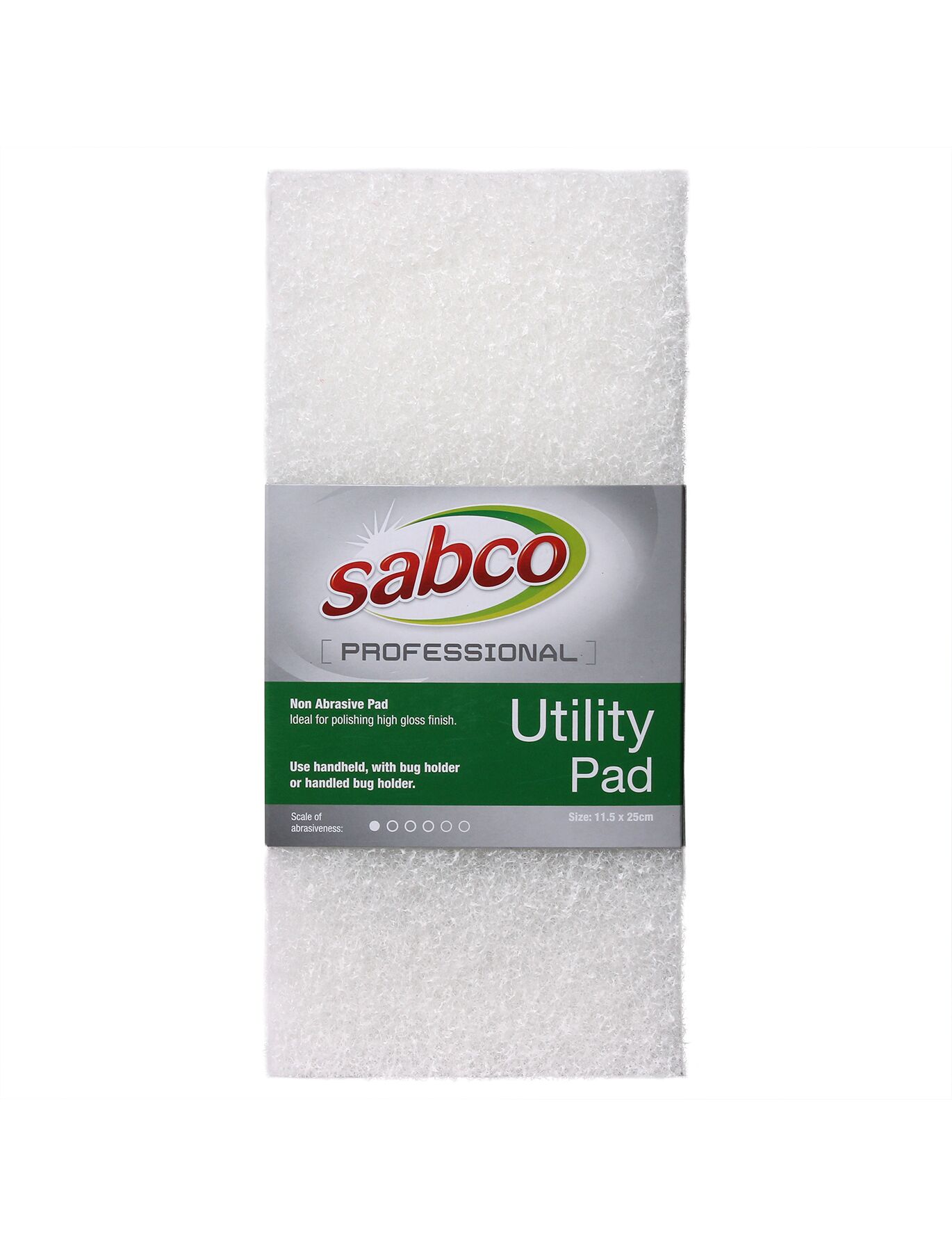Sabco Scouring Utility Pad White Non Abrasive Pad 250 X 115mm 10 Pack ...