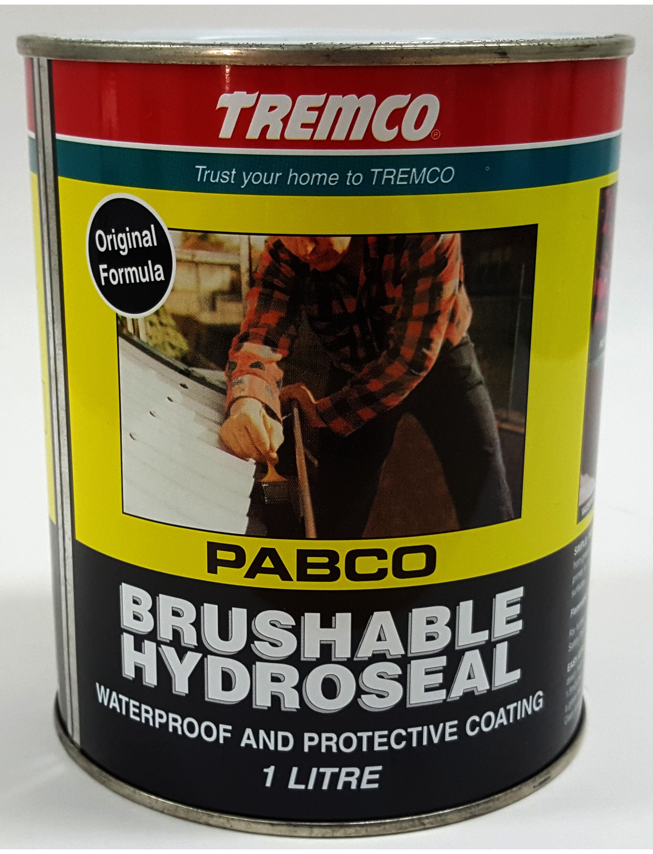Tremco Brushable Hydroseal Black 1 Litre Bitumen Based Waterproofing ...
