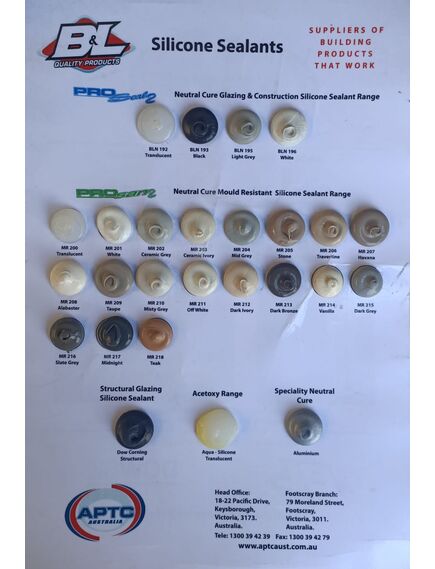 B&L MR200 Sanitary Silicone Midnight 300ml Cartridge - TradieCart