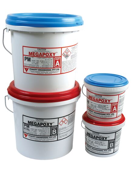 Megapoxy PM Grey 4 Litre Kit Epoxy Adhesive - TradieCart