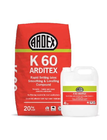 Ardex K60 Arditex 20kg & 4.8 Litre Flexible Floor Levelling - TradieCart