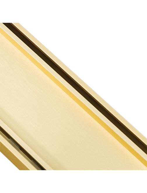 Lauxes Slimline Tile Insert Matte Gold 100mm X 26mm - TradieCart