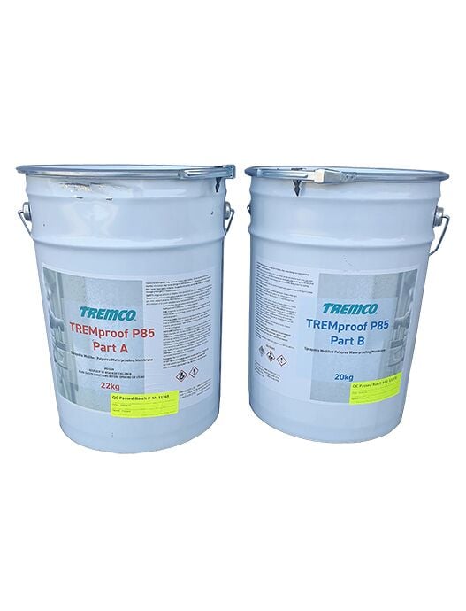 Tremco TREMproof Spray P85 Grey 42kg Kit Sprayable Polyurea ...