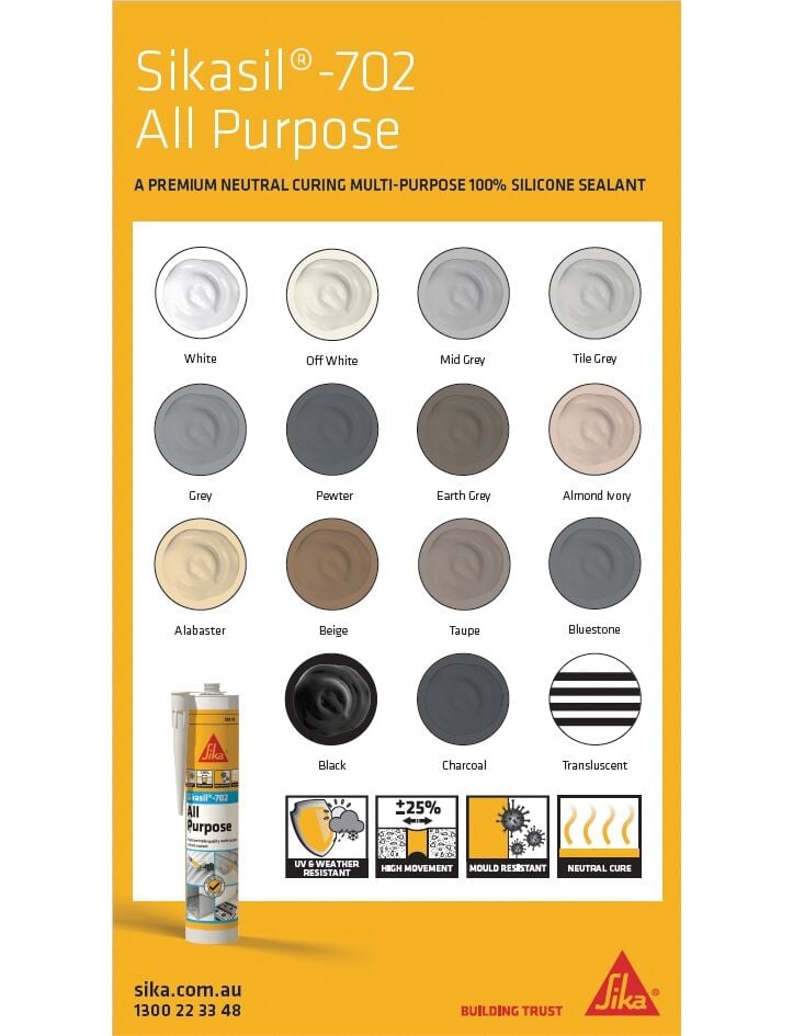 Sika Sikasil 702 Alabaster 300ml Silicone - TradieCart