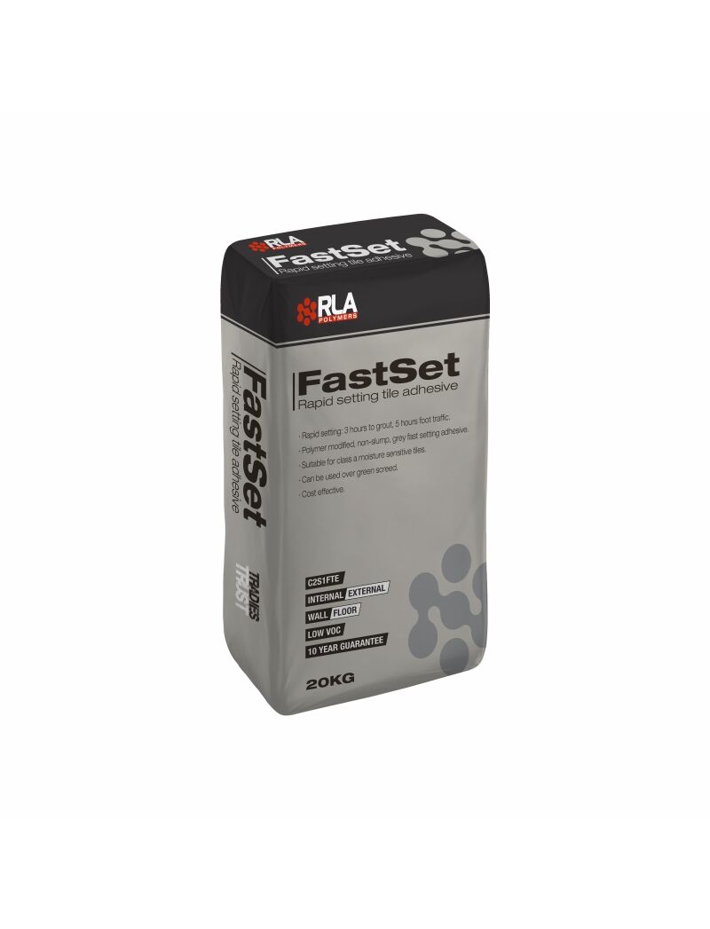 RLA FastSet Grey 20kg Fast Setting Tile Adhesive - TradieCart