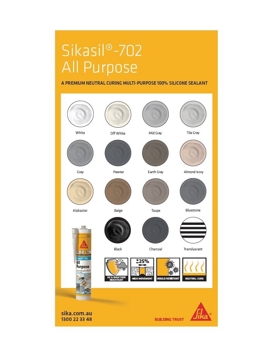 Sika Sikasil 702 Earth Grey 300ml Silicone - TradieCart