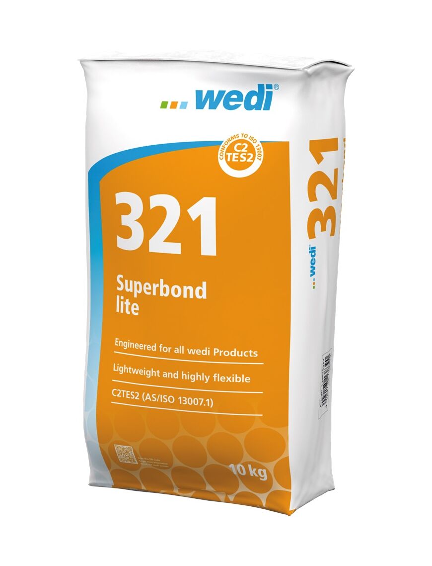 Wedi 321 Superbond Lite 10Kg Tile adhesive C2S2 - TradieCart