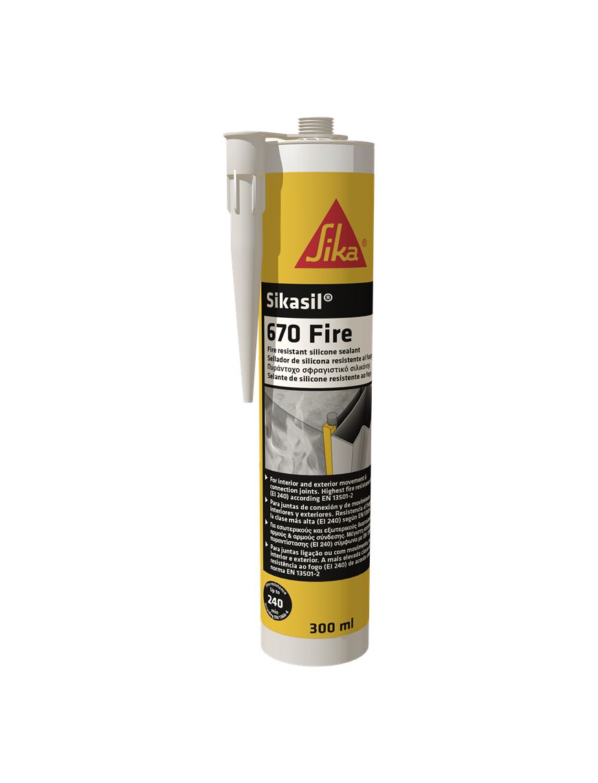 Sika Sikasil 670 Fire Grey 300ml Cartridge (Box of 12) Sealant - TradieCart