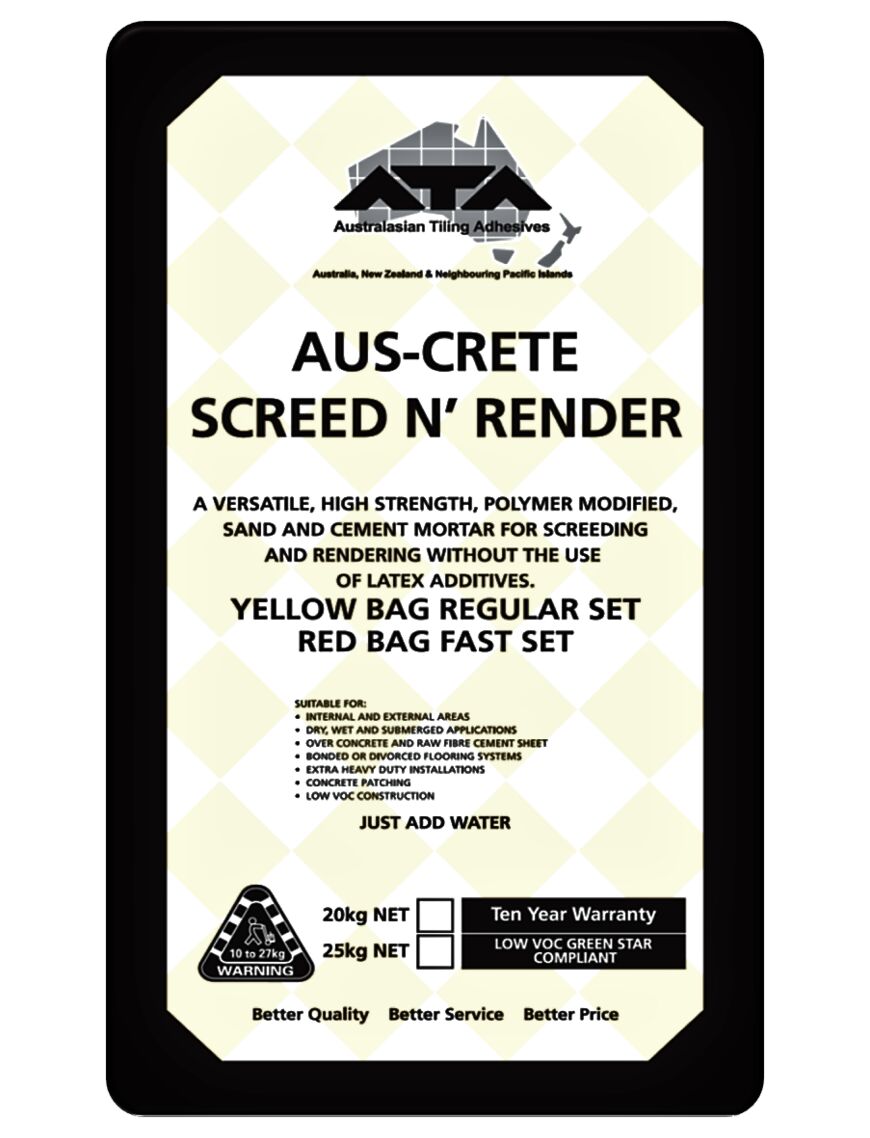 ATA Aus Screed N Render Normal Set 25kg Screed - TradieCart