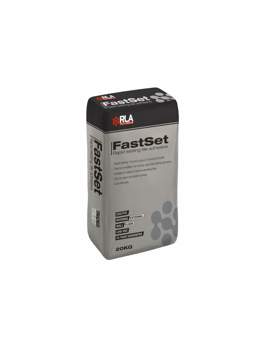 RLA FastSet Grey 20kg Fast Setting Tile Adhesive - TradieCart