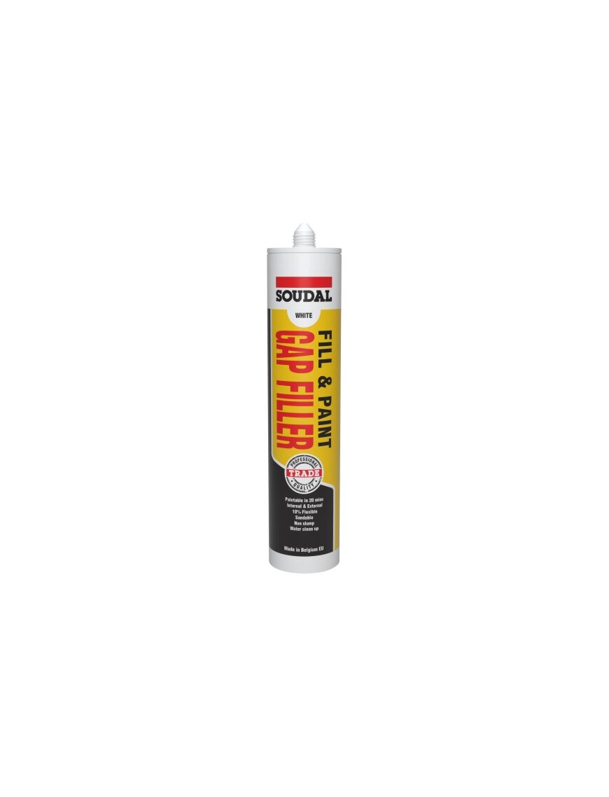 Soudal Fill & Paint Gap Filler White 300ml - TradieCart