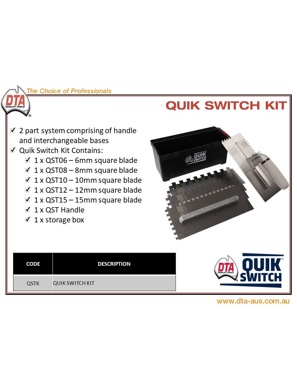 DTA Quick Switch Kit - TradieCart